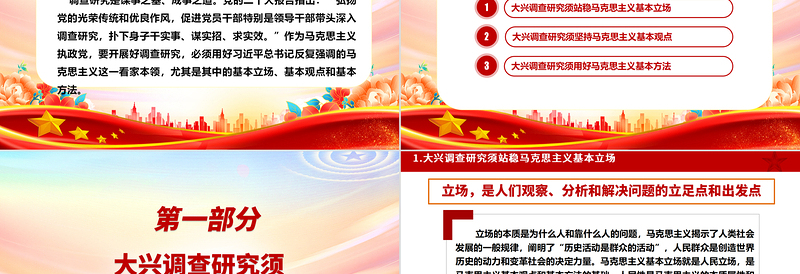 2023大兴调查研究须用好马克思主义看家本领ppt精美党政风弘扬党的光荣传统和优良作风基层党组织党员专题党课教育课件 Ppt模板 办图网