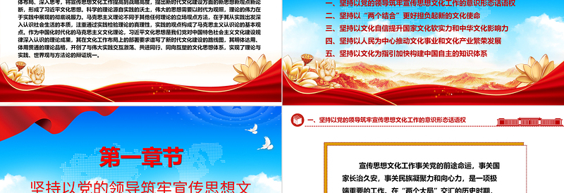 深入把握近平文化思想的实践要求ppt大气党政风学习习近平新时代文化思想党组织党员干部学习培训党课课件 Ppt模板 办图网