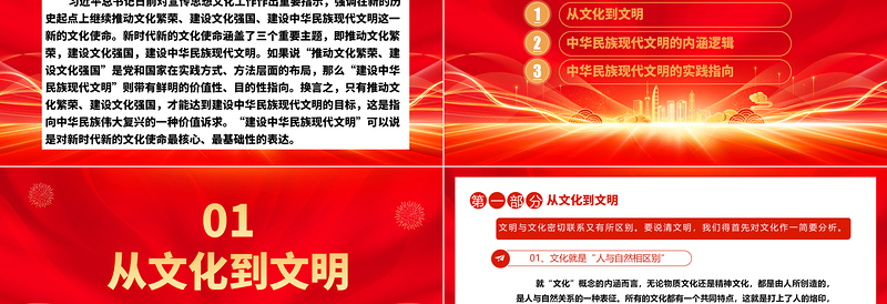 2023肩负起建设中华民族现代文明的文化使命ppt精美大气习近平总书记日前对宣传思想文化工作作出重要指示党组织党支部党员培训学习党课课件免费