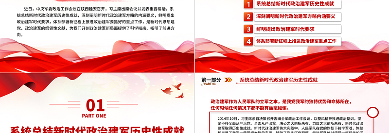 建军一百年奋斗目标攻坚战的政治宣言ppt党建风深刻阐明新时代政治建军方略的内涵要义课件下载 Ppt模板 办图网