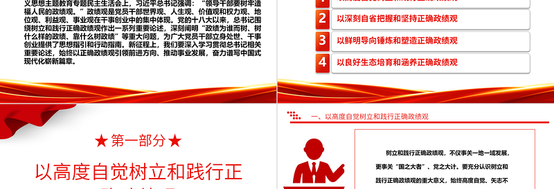 树牢和践实造福人民的政绩观ppt简洁党政新时代政绩观微党课 Ppt模板 办图网