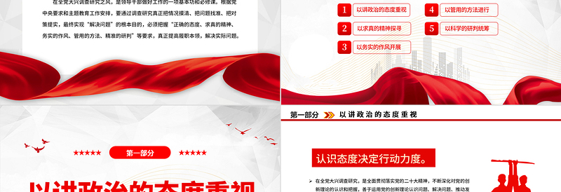 2023调查研究要把握好 五个维度”ppt大气精美风党员干部学习教育专题党课课件免费下载 Ppt模板 办图网