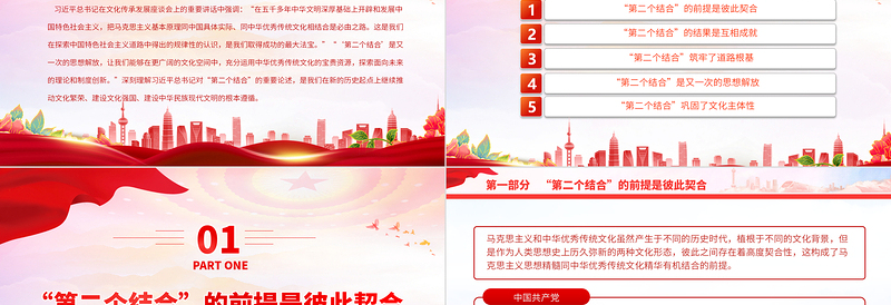 2023准确理解和把握 第二个结合”的理论意蕴与实践要求ppt大气精美风党员干部学习教育专题党课课件 Ppt模板 办图网