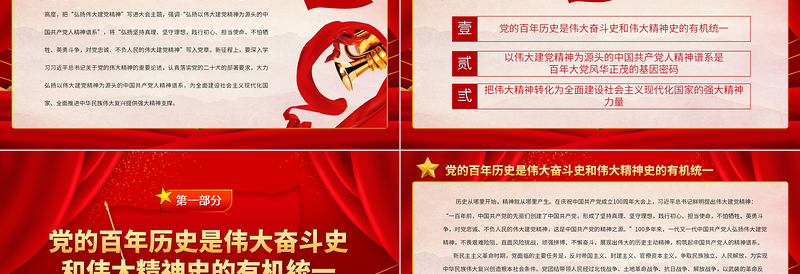 2023弘扬以伟大建党精神为源头的中国共产党人精神谱系ppt大气精美风党员干部学习教育专题党课课件免费下载 Ppt模板 办图网