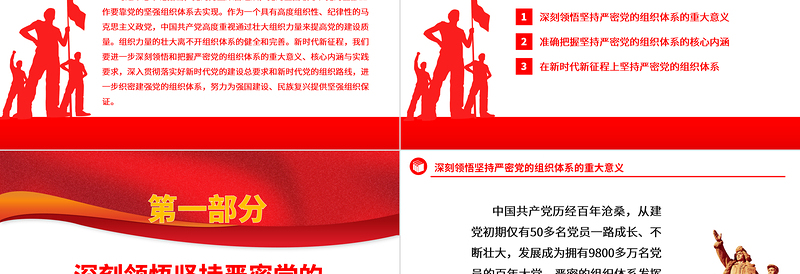 2023坚持严密党的组织体系ppt党政风深入贯彻落实好新时代党的建设总要求和新时代党的组织路线培养党员纪律性专题党课课件免费下载 Ppt模板 办图网