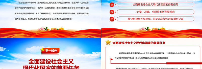 2023经济高质量发展取得新突破的谋篇布局ppt大气精美风党员干部学习教育专题党课课件免费下载 Ppt模板 办图网